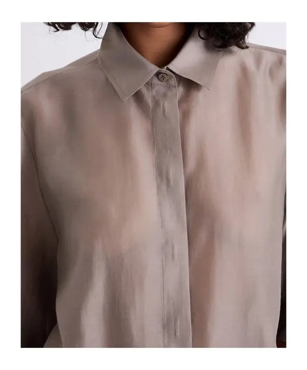 Marella Collared Shirt With Pleated Back Detail