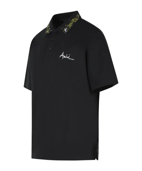 Amiri Embroidered Collar Logo Polo Shirt - Back