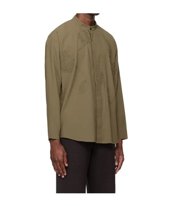Issey Miyake Long-sleeved Applique Shirt
