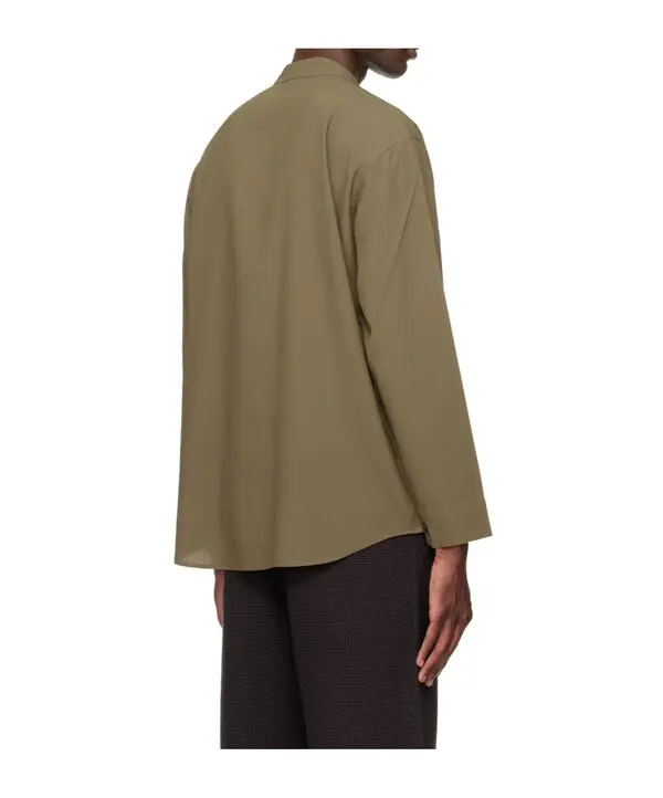 Issey Miyake Long-sleeved Applique Shirt