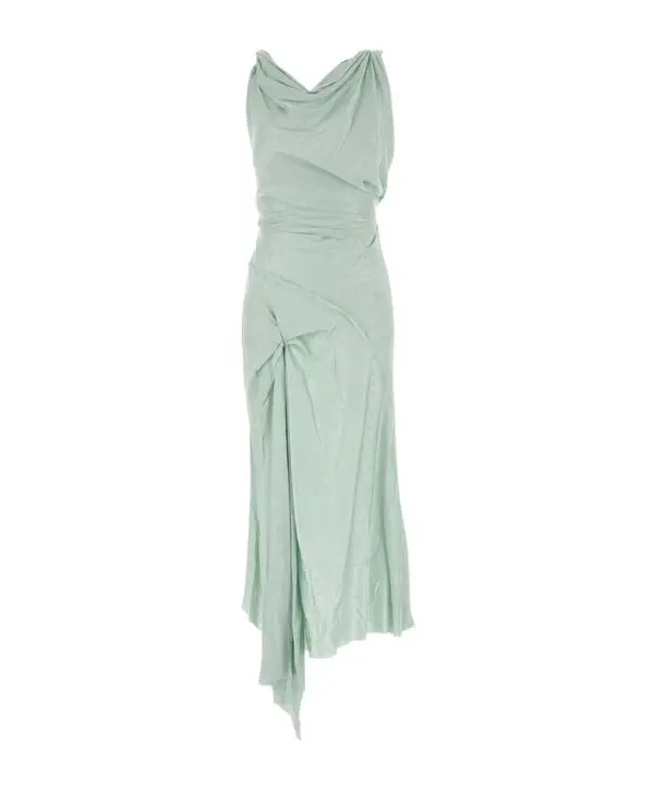 Victoria Beckham Posy Draped Midi Dress - Green