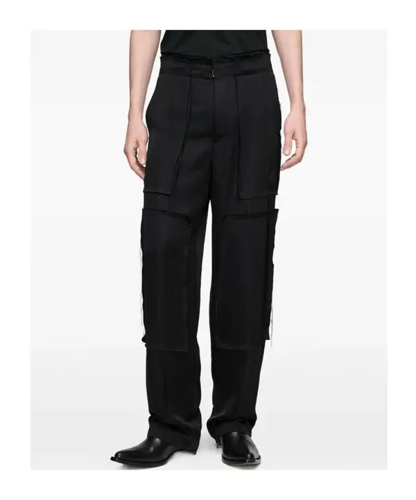 MAISON MARGIELA Patchwork Satin Wide Leg Trousers