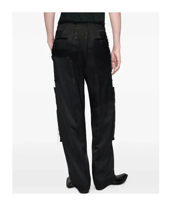 MAISON MARGIELA Patchwork Satin Wide Leg Trousers