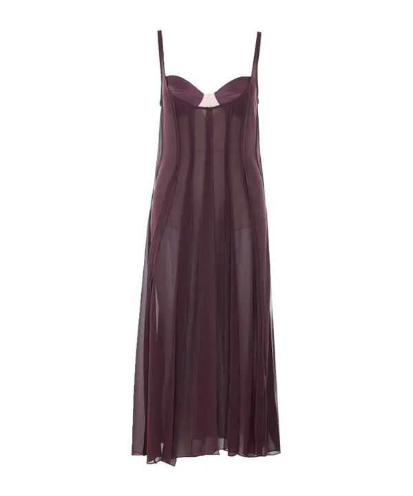 Elisabetta Franchi Sleeveless Maxi Dress With Back Zipper Closure