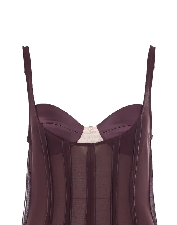 Elisabetta Franchi Sleeveless Maxi Dress With Back Zipper Closure