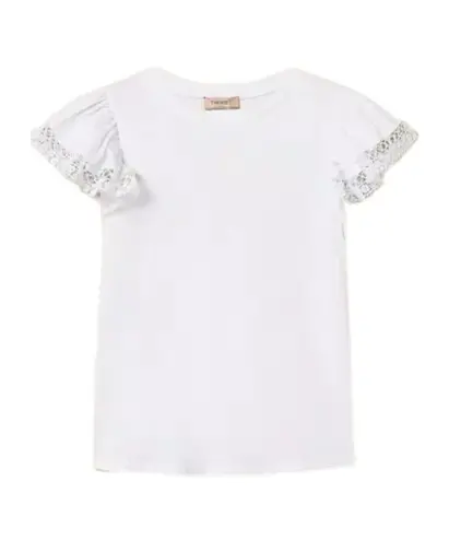 TWINSET Ruffle Trim T-shirt - White