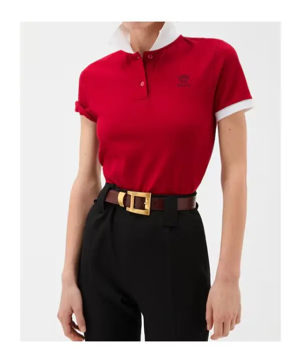 Versace Logo Piqué Short-sleeved Polo Shirt