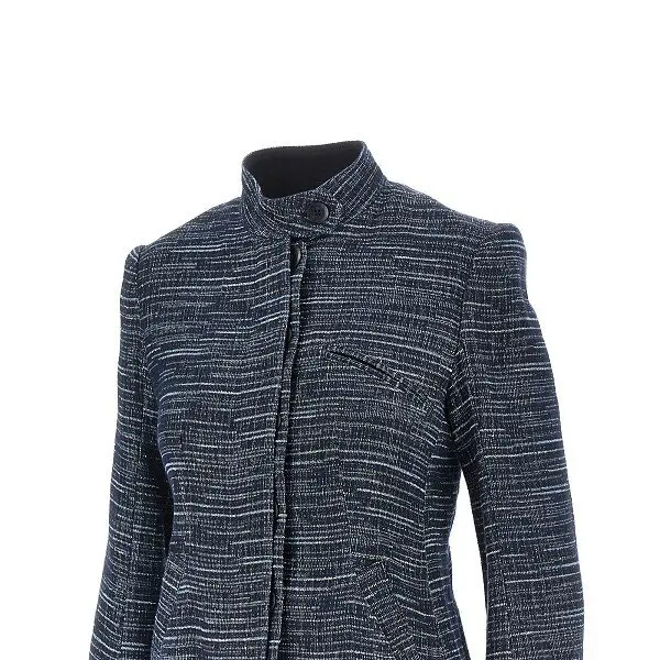 Emporio Armani Denim-effect Textured Jacket - Black