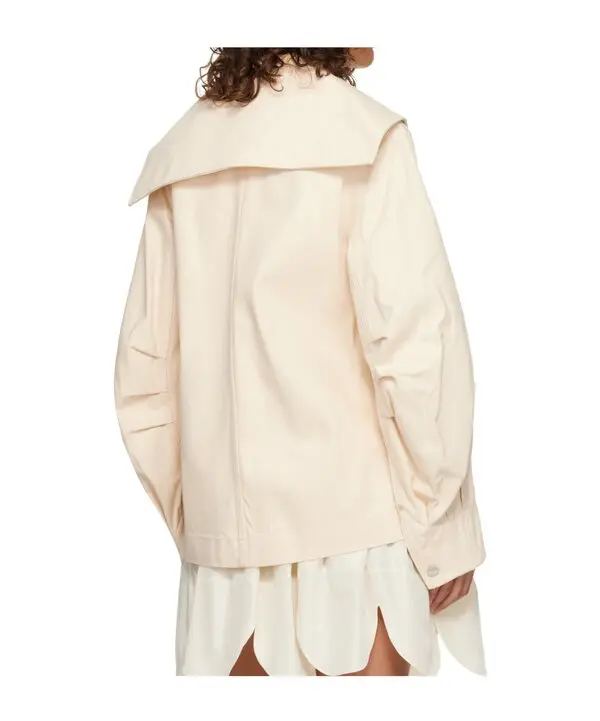 Simone Rocha Sailor Collar Crystal Embellished Denim Jacket