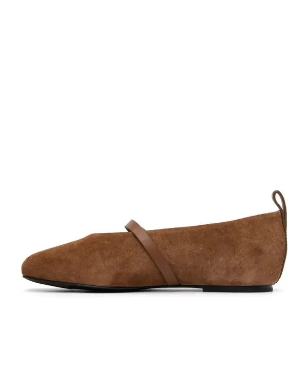 RAG  BONE Rag & Bone Suede Mary Jane Flats With Pin Buckle Detail