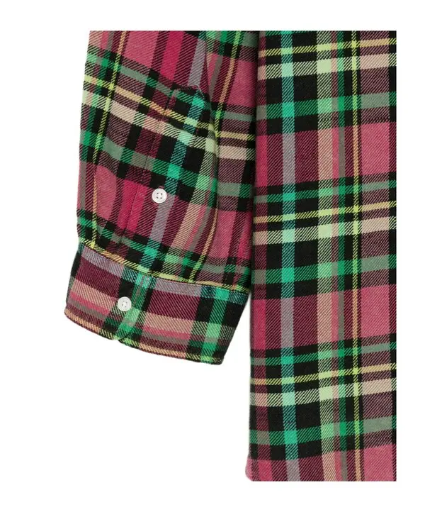 R13 Long Sleeve Checkered Shirt - Pink