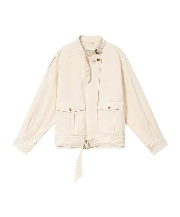 Isabel Marant Étoile Isalya Belted Denim Jacket - Off-white