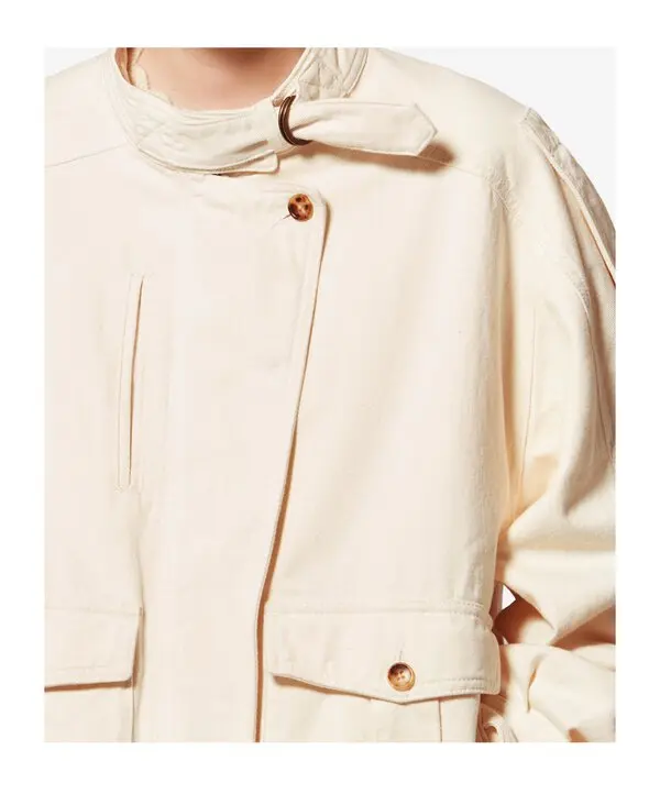 Isabel Marant Étoile Isalya Belted Denim Jacket - Off-white