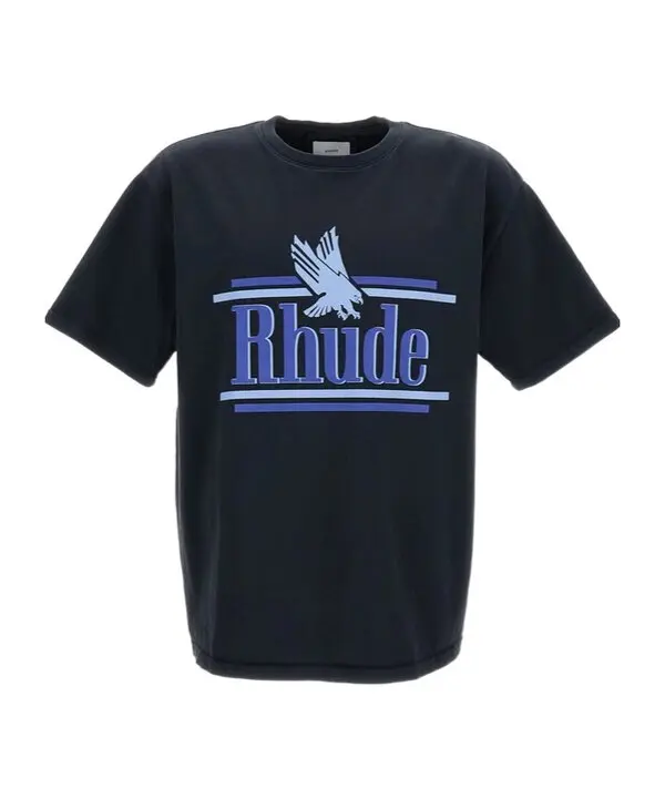 Rhude Logo-print T-shirt - Black
