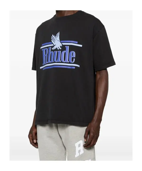 Rhude Logo-print T-shirt - Black