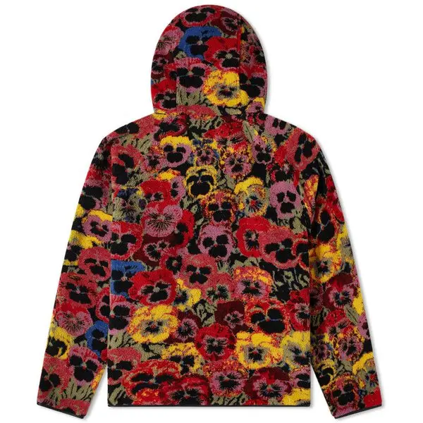 Loewe Pansies Jacquard Fleece Zip-up Hooded Jacket