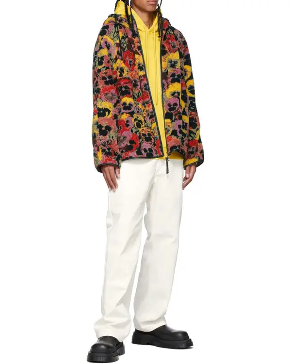 Loewe Pansies Jacquard Fleece Zip-up Hooded Jacket