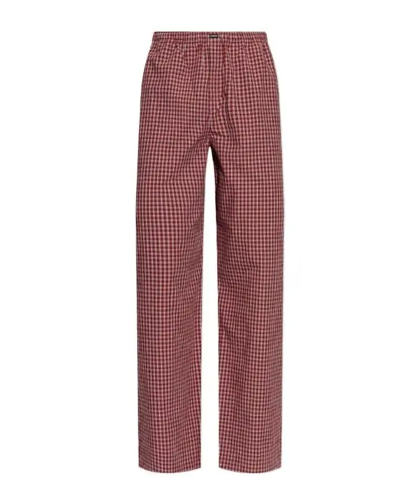 Vetements Checked Wide-leg Trousers - Red