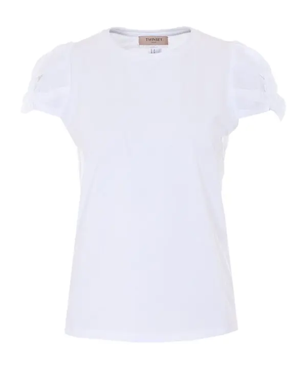 TWINSET Puff-sleeve T-shirt - White