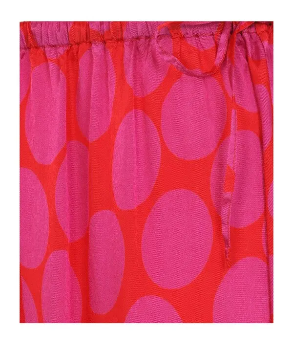 Dries Van Noten Samila Polka-dot Midi Skirt - Fuchsia