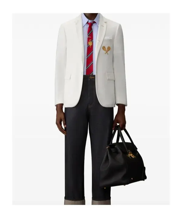 Thom Browne Embroidered Tennis Racket Blazer