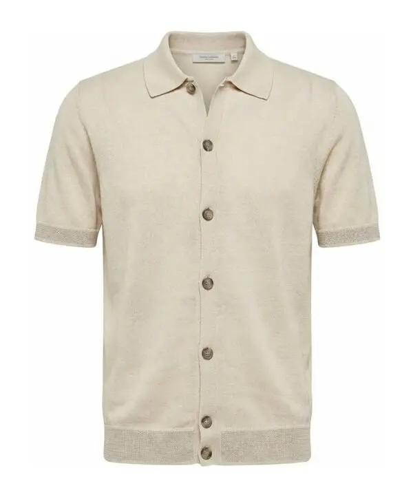 Peserico Short-sleeved Knitted Shirt - Shell Beige