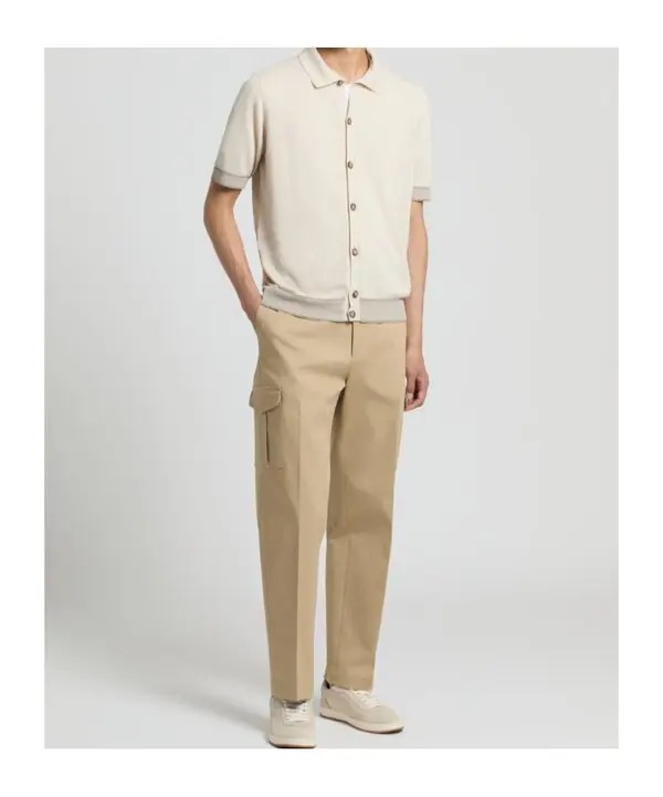 Peserico Short-sleeved Knitted Shirt - Shell Beige
