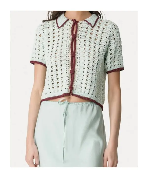 FORTE_FORTE Crochet Buttoned Shirt