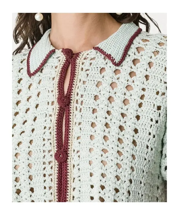 FORTE_FORTE Crochet Buttoned Shirt