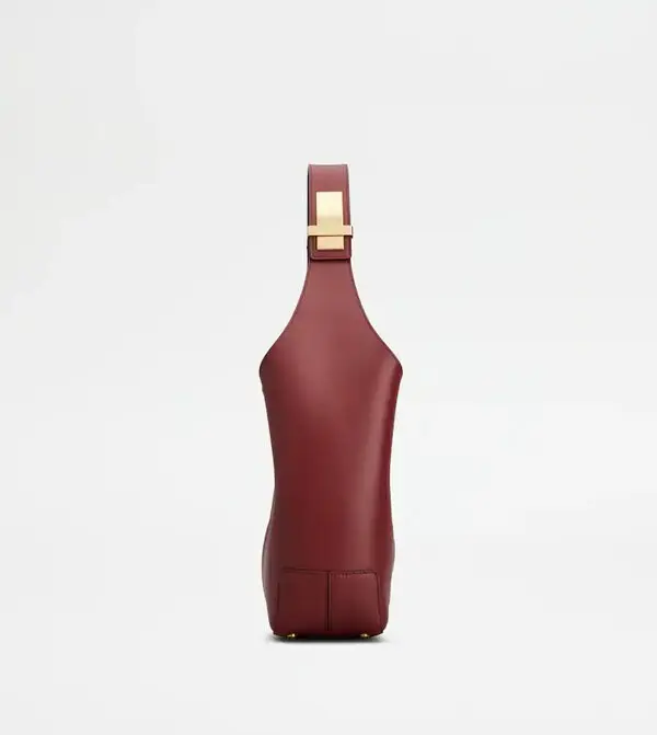 TOD'S Structured Leather Shoulder Bag - Red