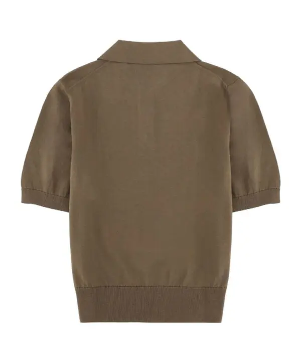 A.p.c. Short Sleeve Knitted Polo Shirt - Brown