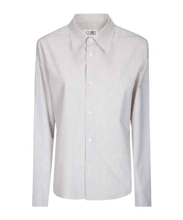 MAISON MARGIELA Striped Shirt With Frayed Hem