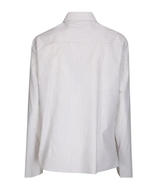 MAISON MARGIELA Striped Shirt With Frayed Hem