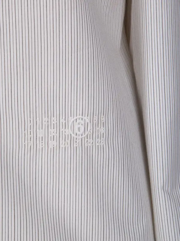 MAISON MARGIELA Striped Shirt With Frayed Hem