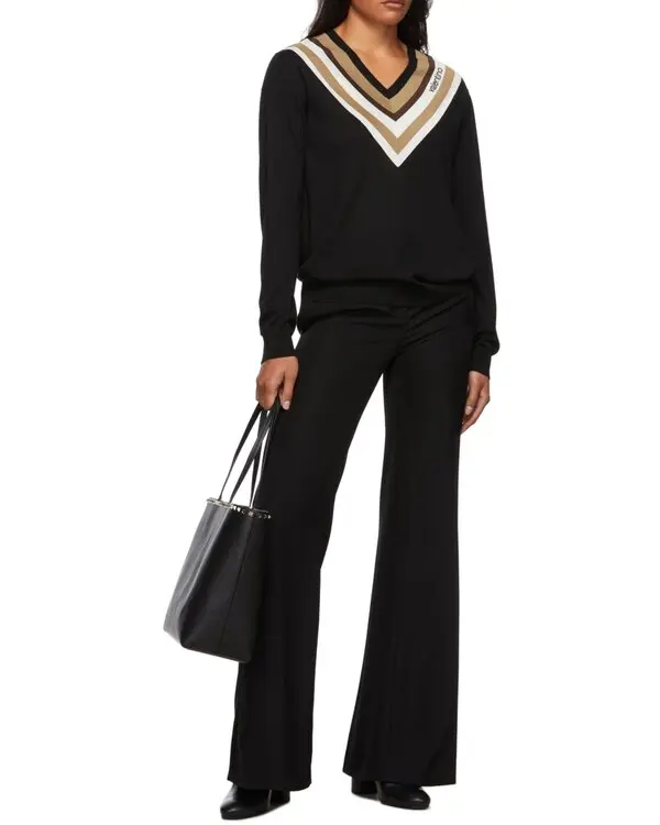 Valentino Garavani Chevron Stripe V-neck Jumper