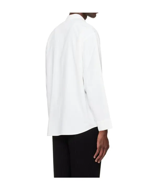 Issey Miyake Band-collar Shirt