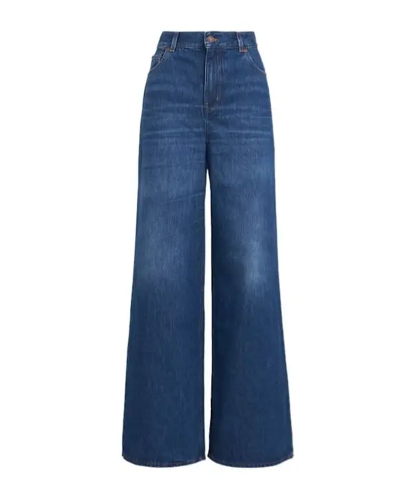 Chloé High Waist Flared Denim Jeans - Blue