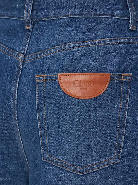 Chloé High Waist Flared Denim Jeans - Blue