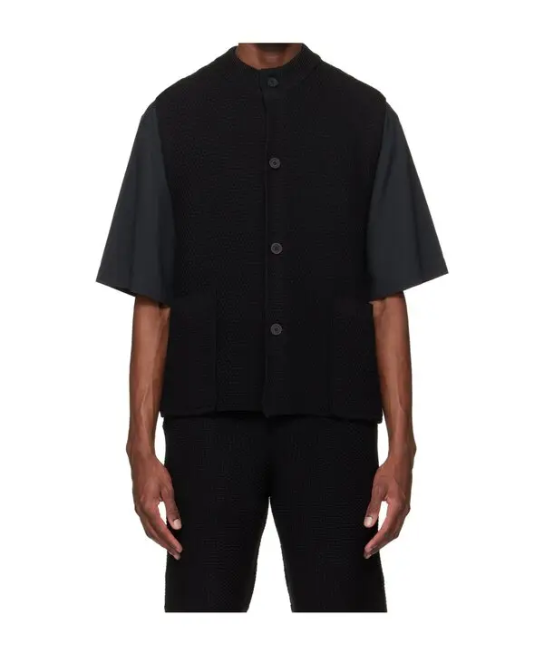 Issey Miyake Knitted Vest - Black