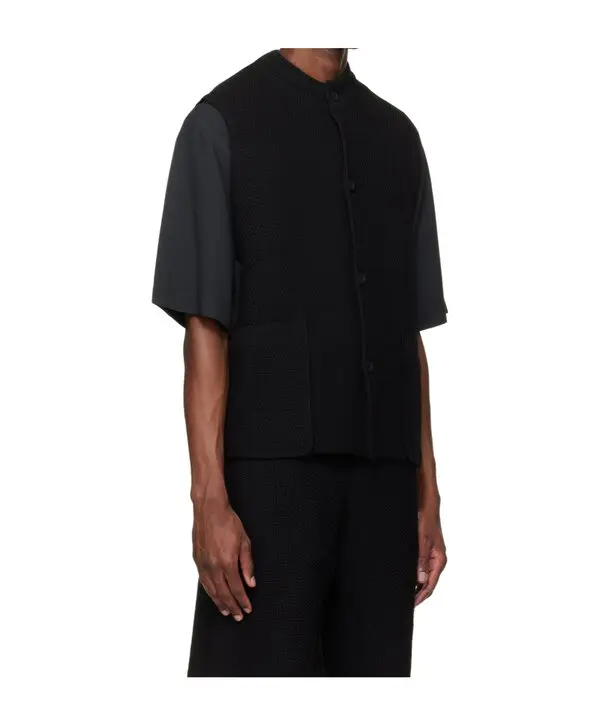 Issey Miyake Knitted Vest - Black