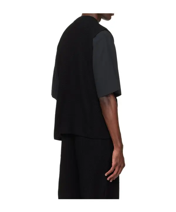Issey Miyake Knitted Vest - Black