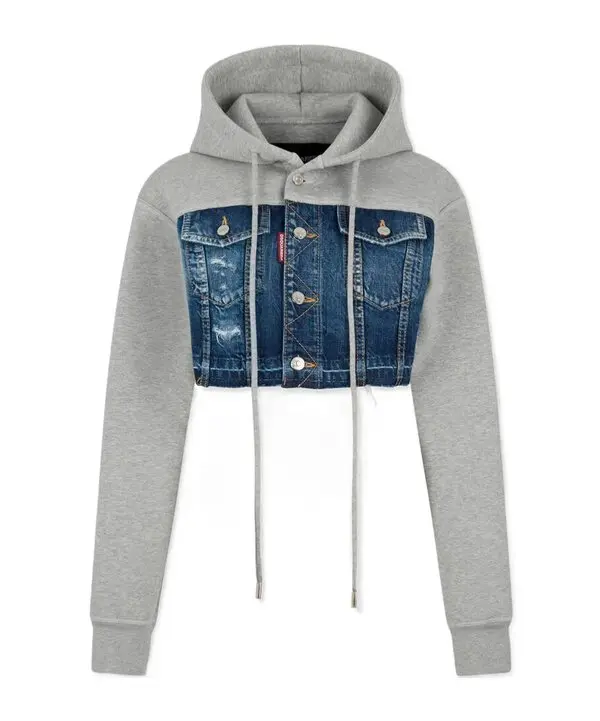 Dsquared2 Long-sleeve Cropped Hoodie - Multicolour