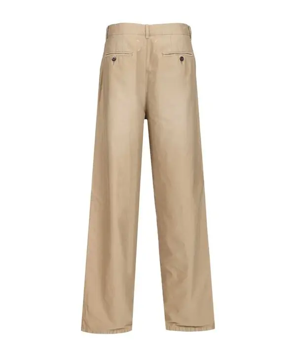 MAISON MARGIELA Straight Leg Trousers - Beige