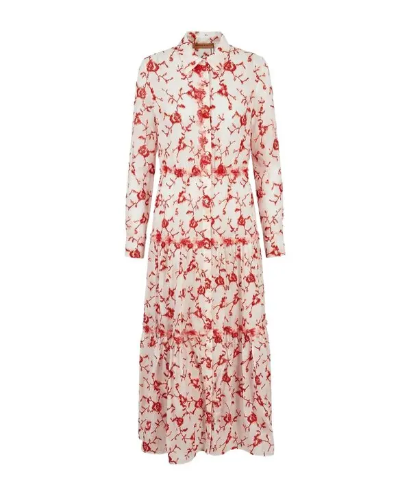 Ermanno Scervino Printed Long-sleeved Shirt Dress