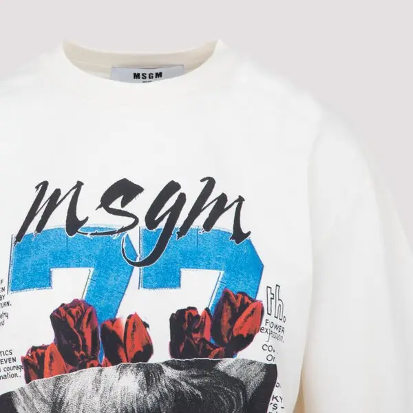 MSGM Graphic Print Cotton T-shirt