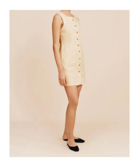 Posse Sleeveless Button Detailed Mini Dress