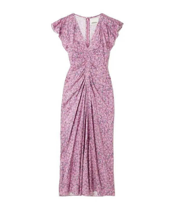 Isabel Marant Étoile Gathered Printed Midi Dress