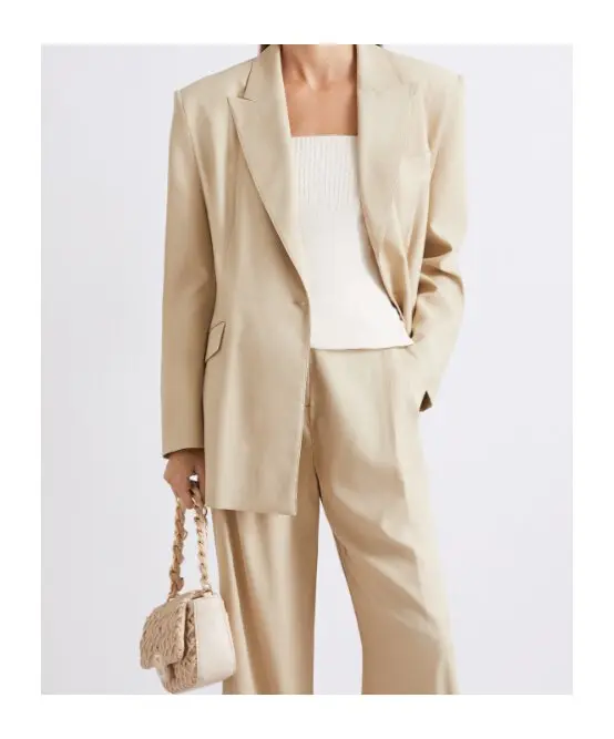Marella Stretch Viscose-blend Twill Blazer