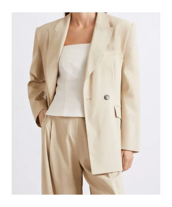 Marella Stretch Viscose-blend Twill Blazer
