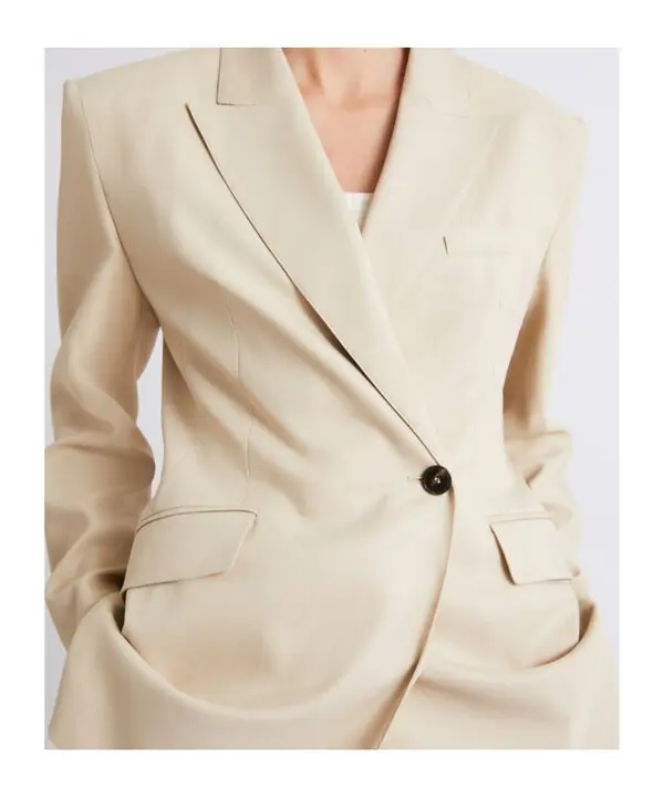 Marella Stretch Viscose-blend Twill Blazer